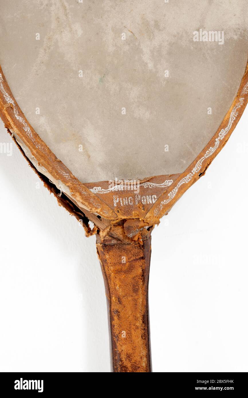 Vintage Ping Pong Bat - Made by Jaques Stock Photo - Alamy