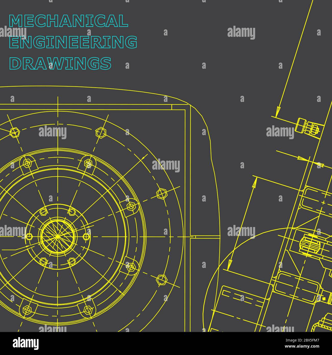 Blueprint, Sketch. Vector engineering illustration. Cover, flyer ...