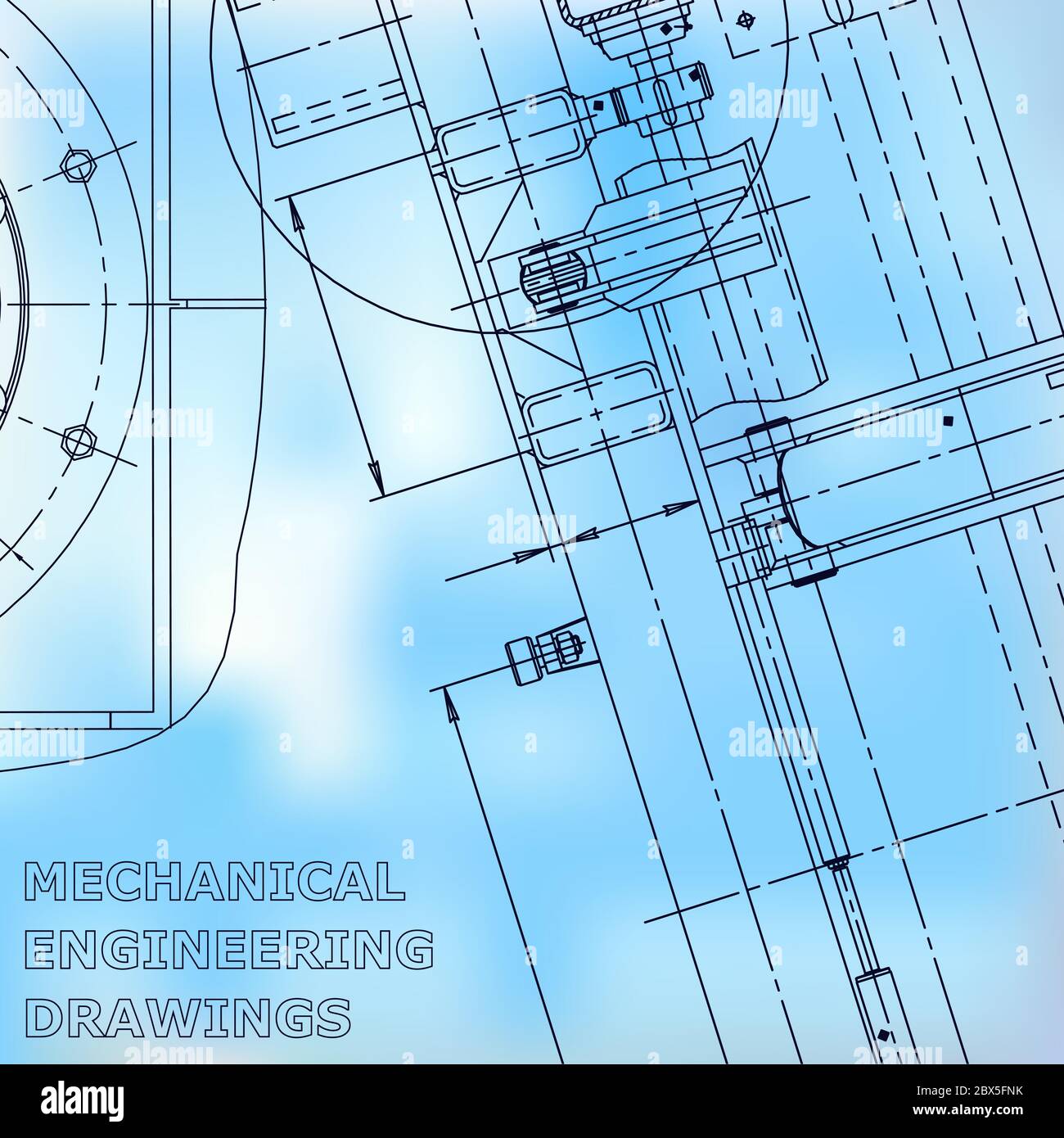 Blueprint, Sketch. Vector engineering illustration. Cover, flyer ...