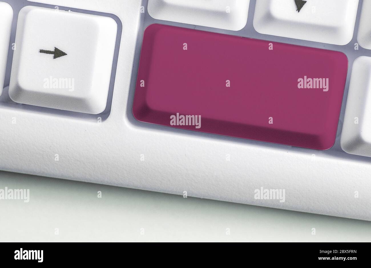 Pc Keyboard Key With Empty Note Paper Above Copy Space Stock Photo - Alamy