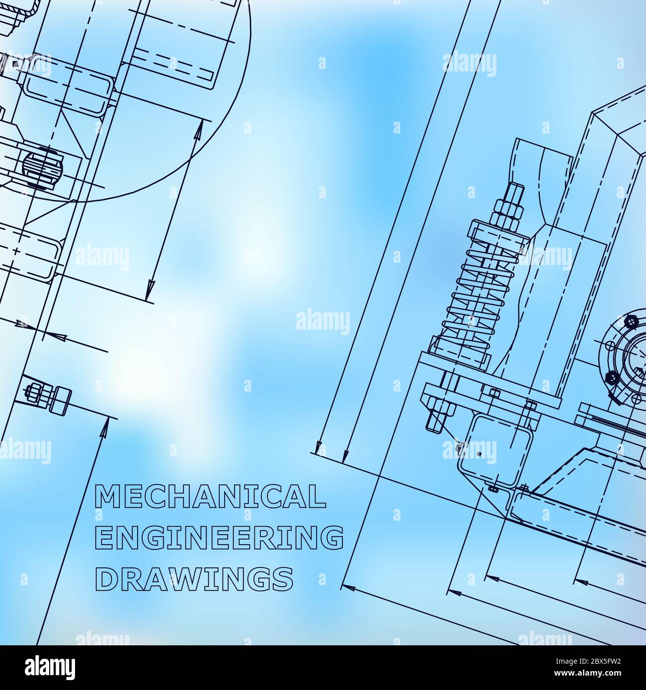 Blueprint, Sketch. Vector engineering illustration. Cover, flyer ...