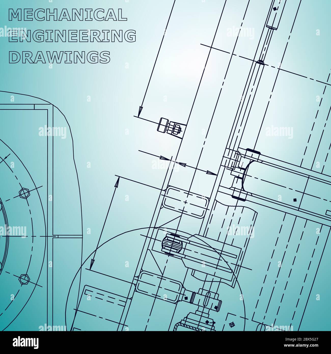 Blueprint, Sketch. Vector engineering illustration. Cover, flyer ...