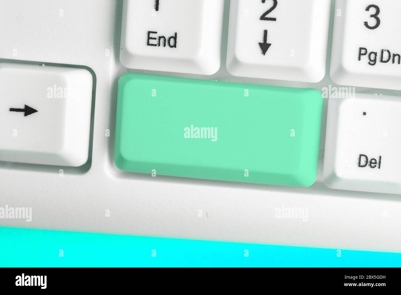 Pc Keyboard Key With Empty Note Paper Above Copy Space Stock Photo - Alamy