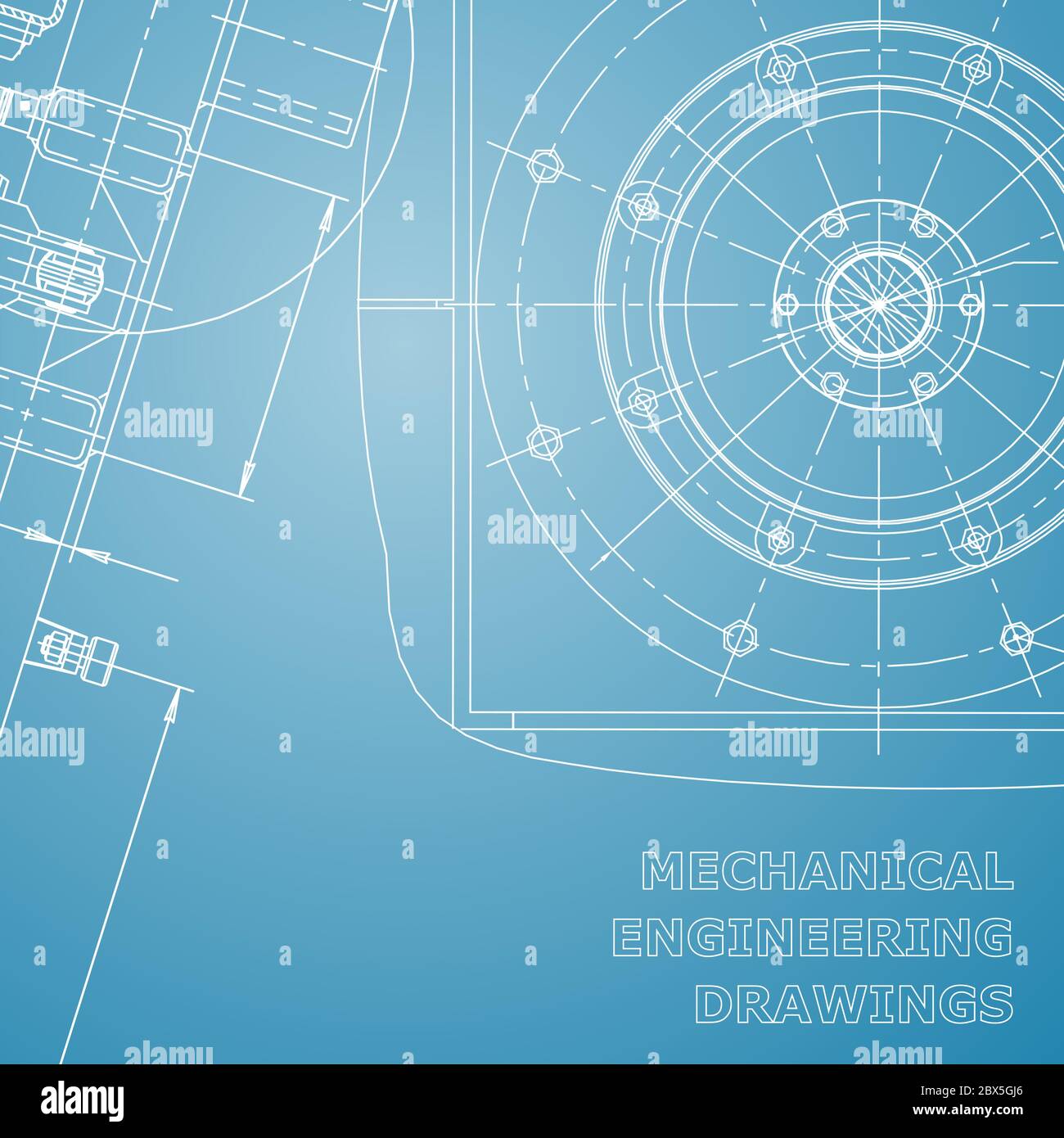 Blueprint, Sketch. Vector engineering illustration. Cover, flyer ...