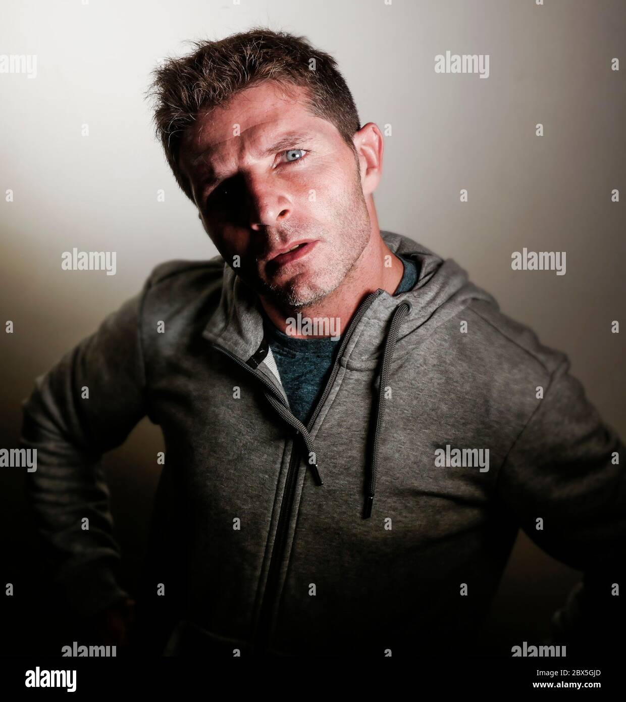 Tough white guy 40s hi-res stock photography and images - Alamy