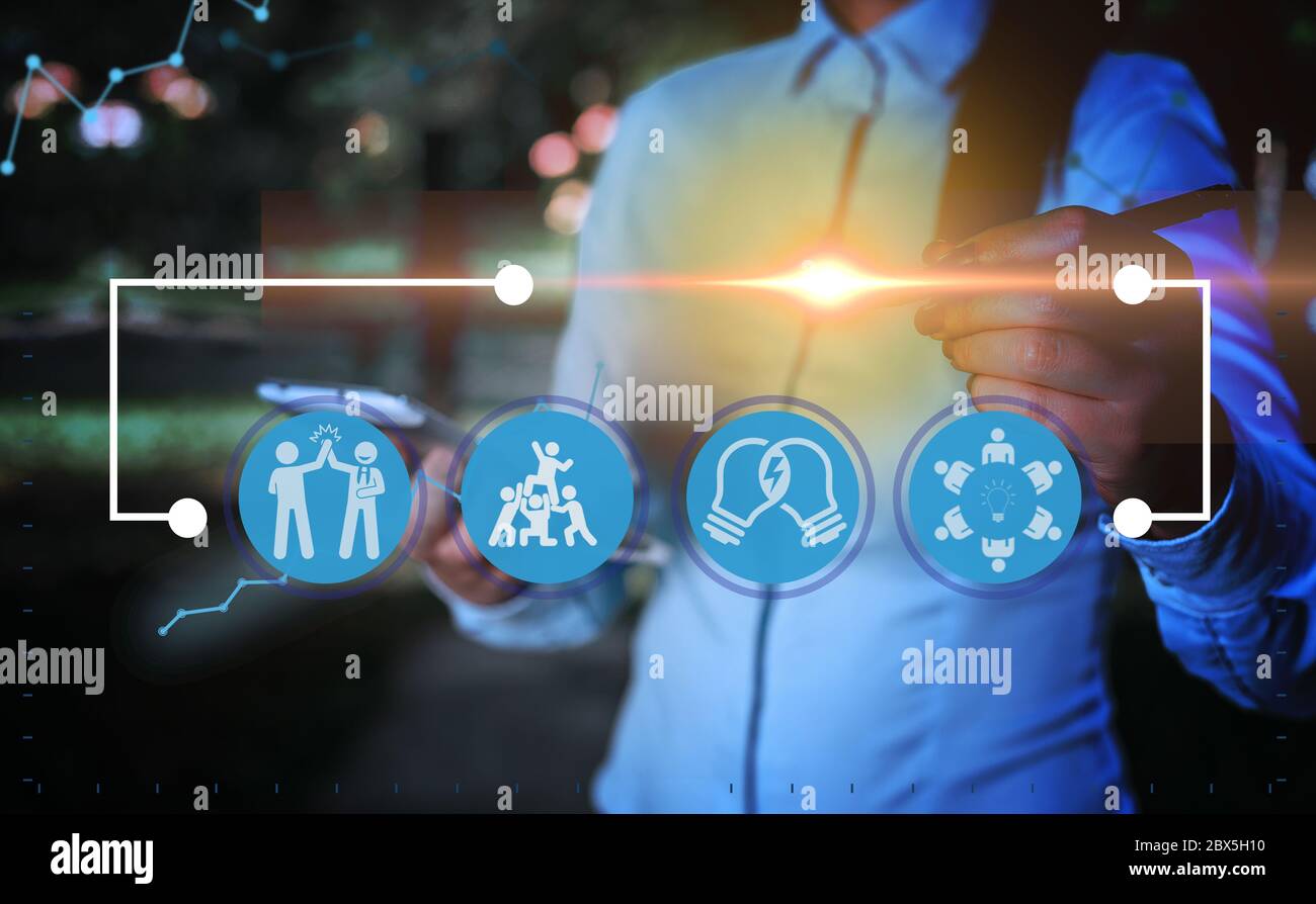 Information Digital Technology Network Connection Infographic Elements ...