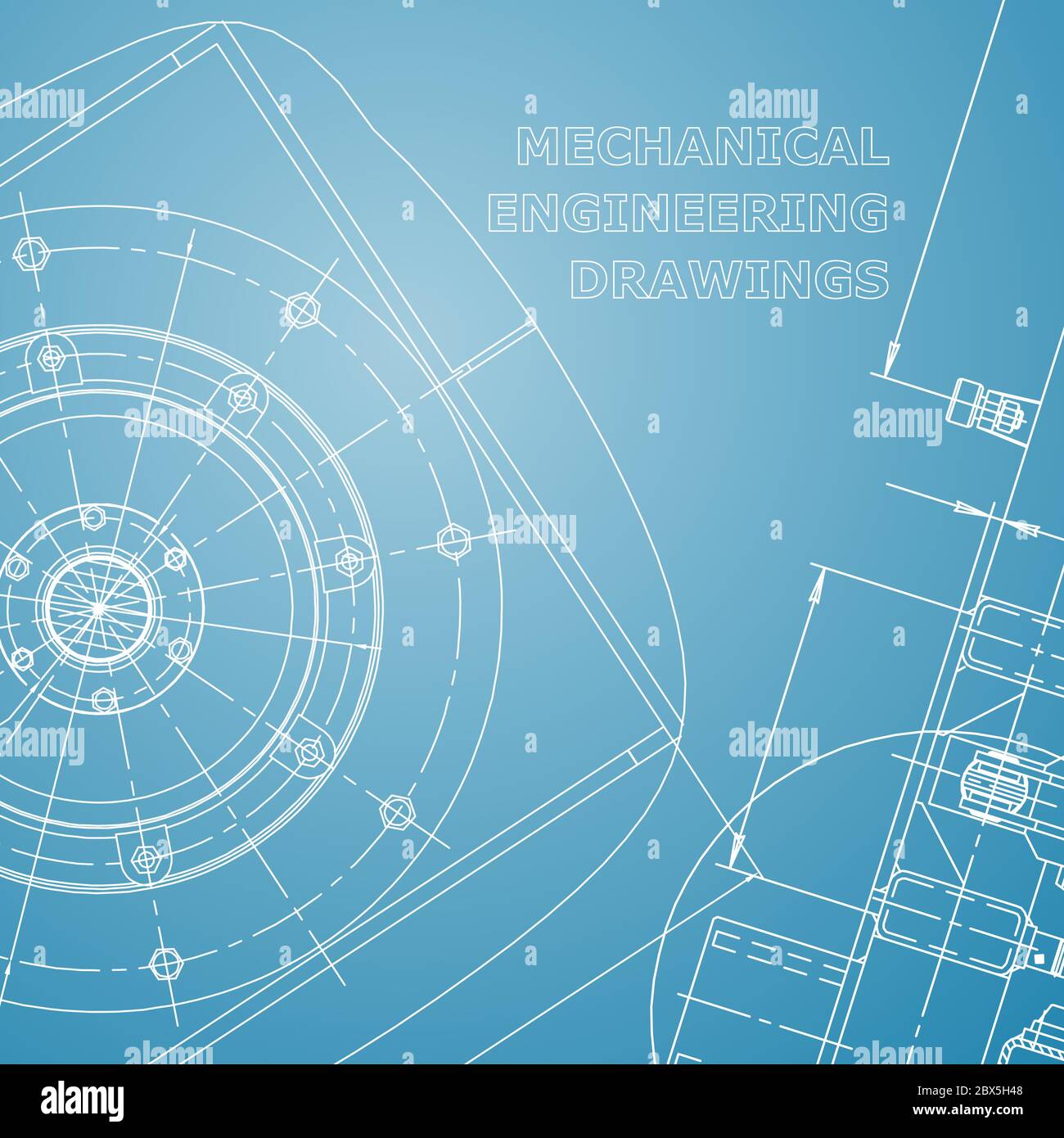 Blueprint, Sketch. Vector engineering illustration. Cover, flyer ...