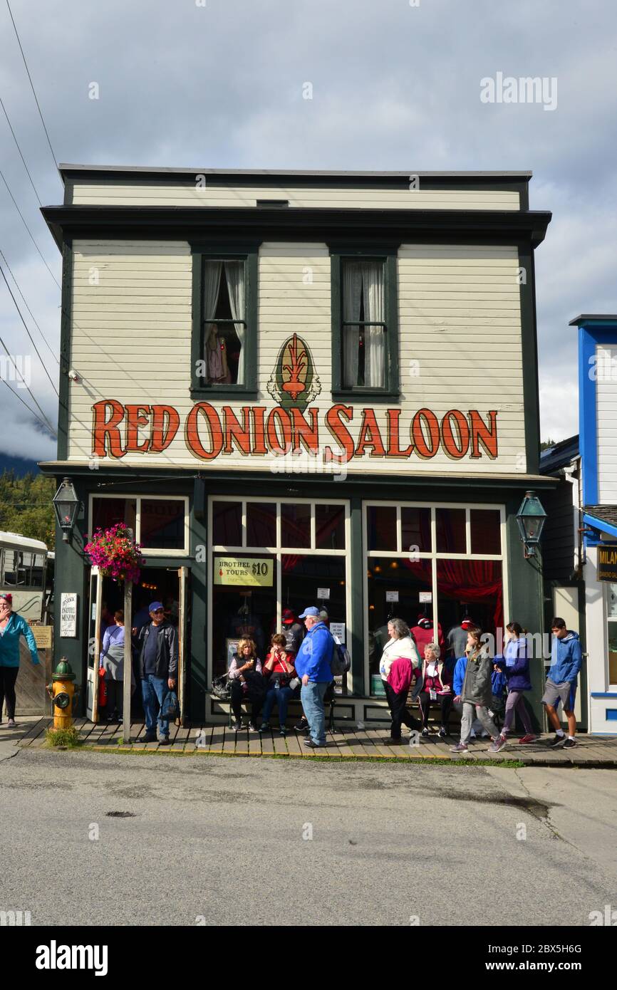 The infamous Red Onion saloon, on the corner of Broadway and 2nd Avenue ...