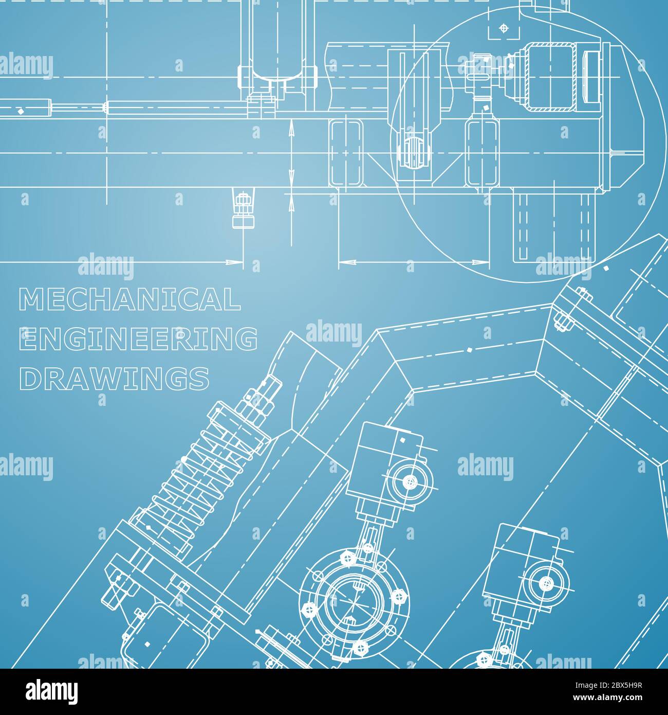 Blueprint, scheme, plan, sketch. Technical illustrations, background ...