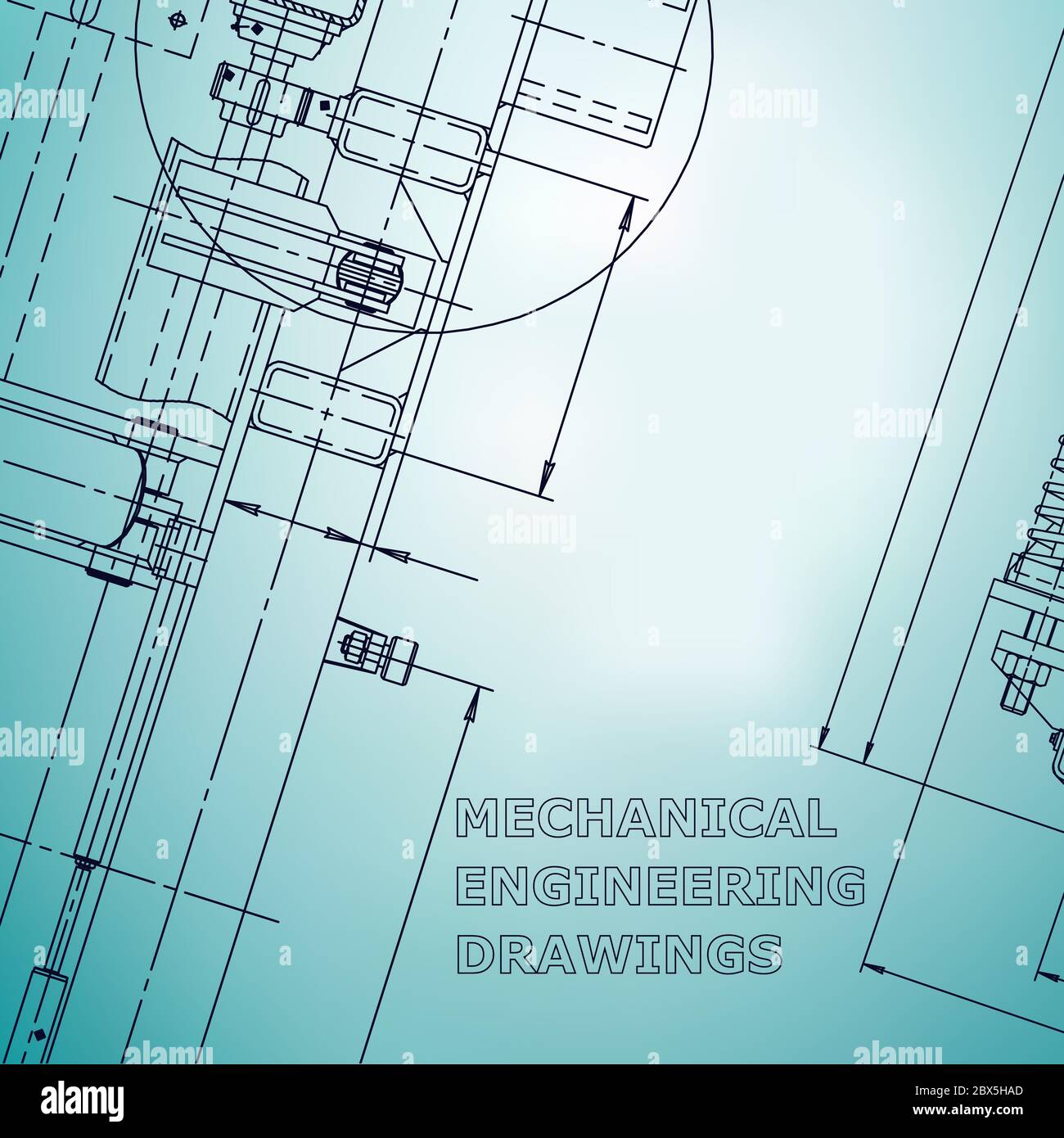 Blueprint, Sketch. Vector engineering illustration. Cover, flyer ...