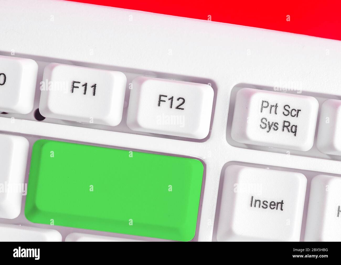 Pc Keyboard Key With Empty Note Paper Above Copy Space Stock Photo - Alamy