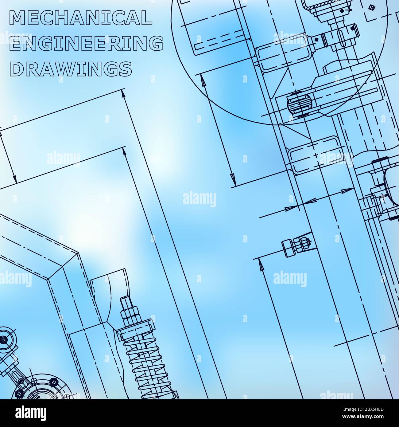 Blueprint, Sketch. Vector illustration. Cover. Corporate Identity. Blue ...