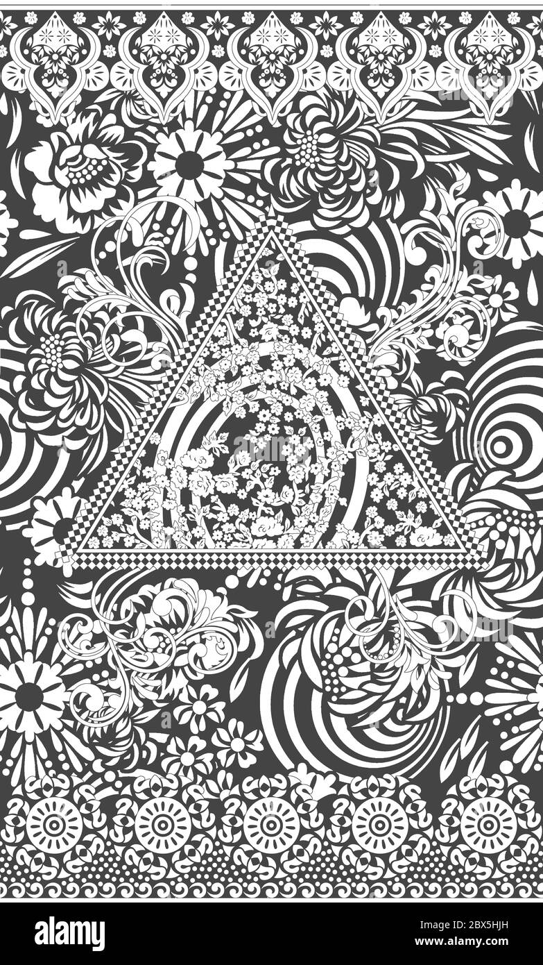 The Amazing fabric Abstract Background, Halftone Flowers Bouquet ...