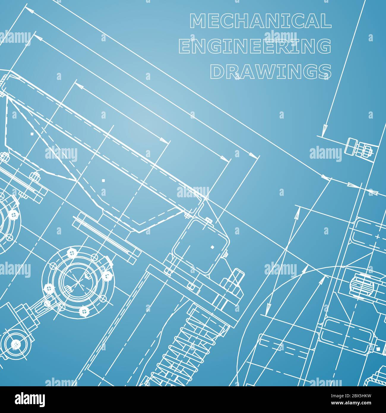 Blueprint. Corporate Identity. Vector engineering illustration. Computer aided design systems ...