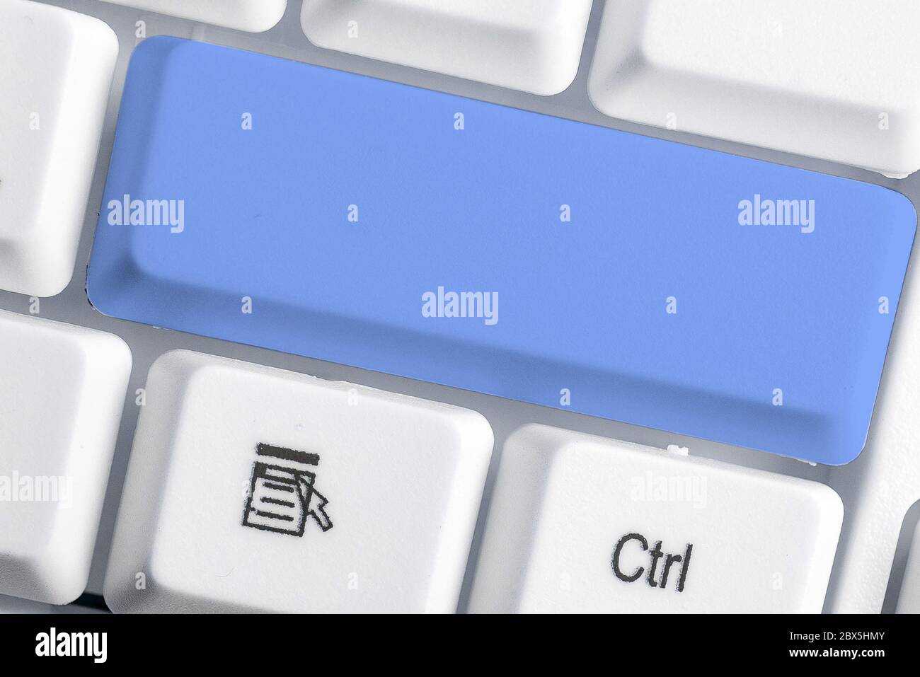 Pc Keyboard Key With Empty Note Paper Above Copy Space Stock Photo - Alamy