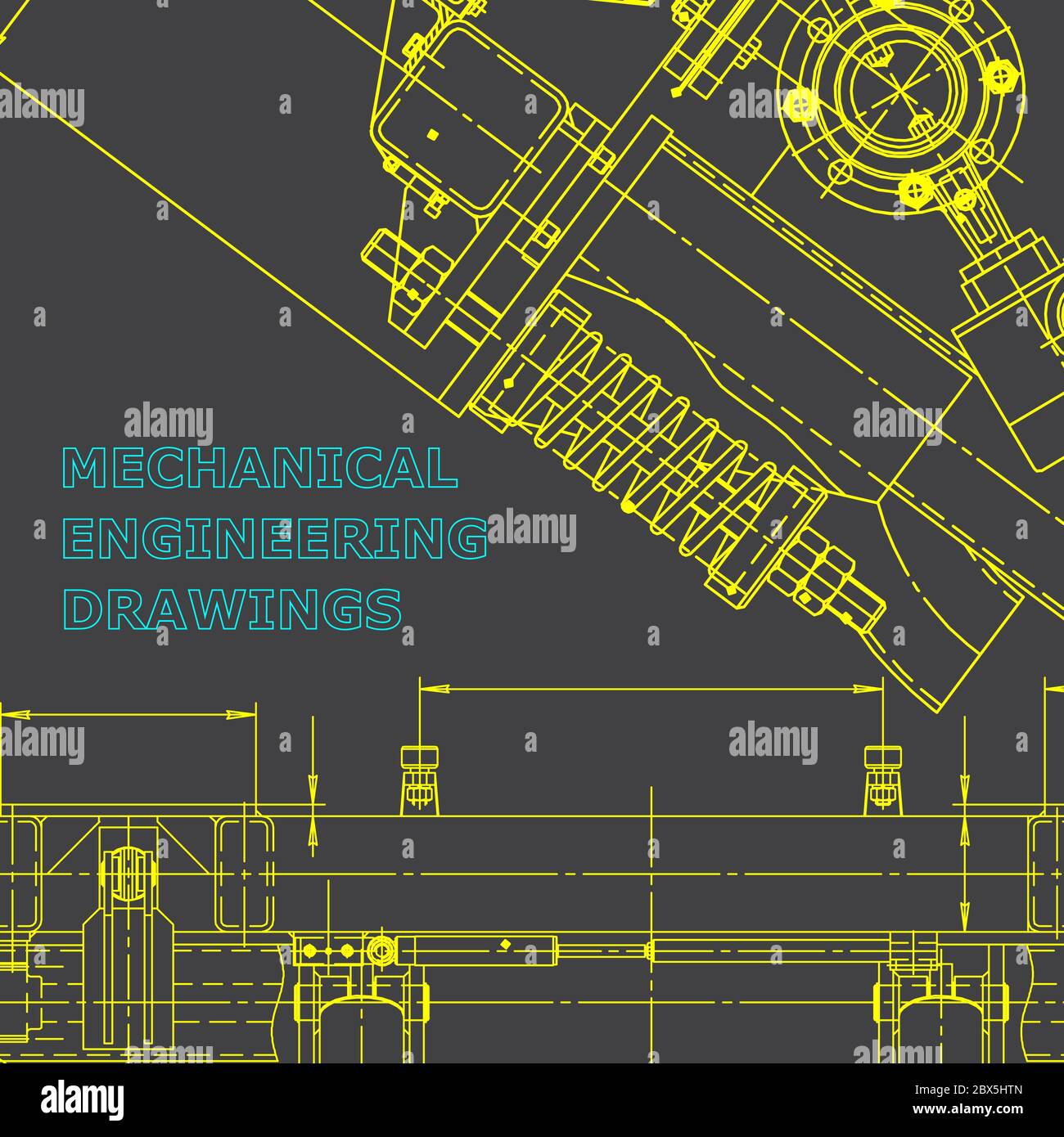 Blueprint, scheme, plan, Gray sketch. Technical illustrations ...