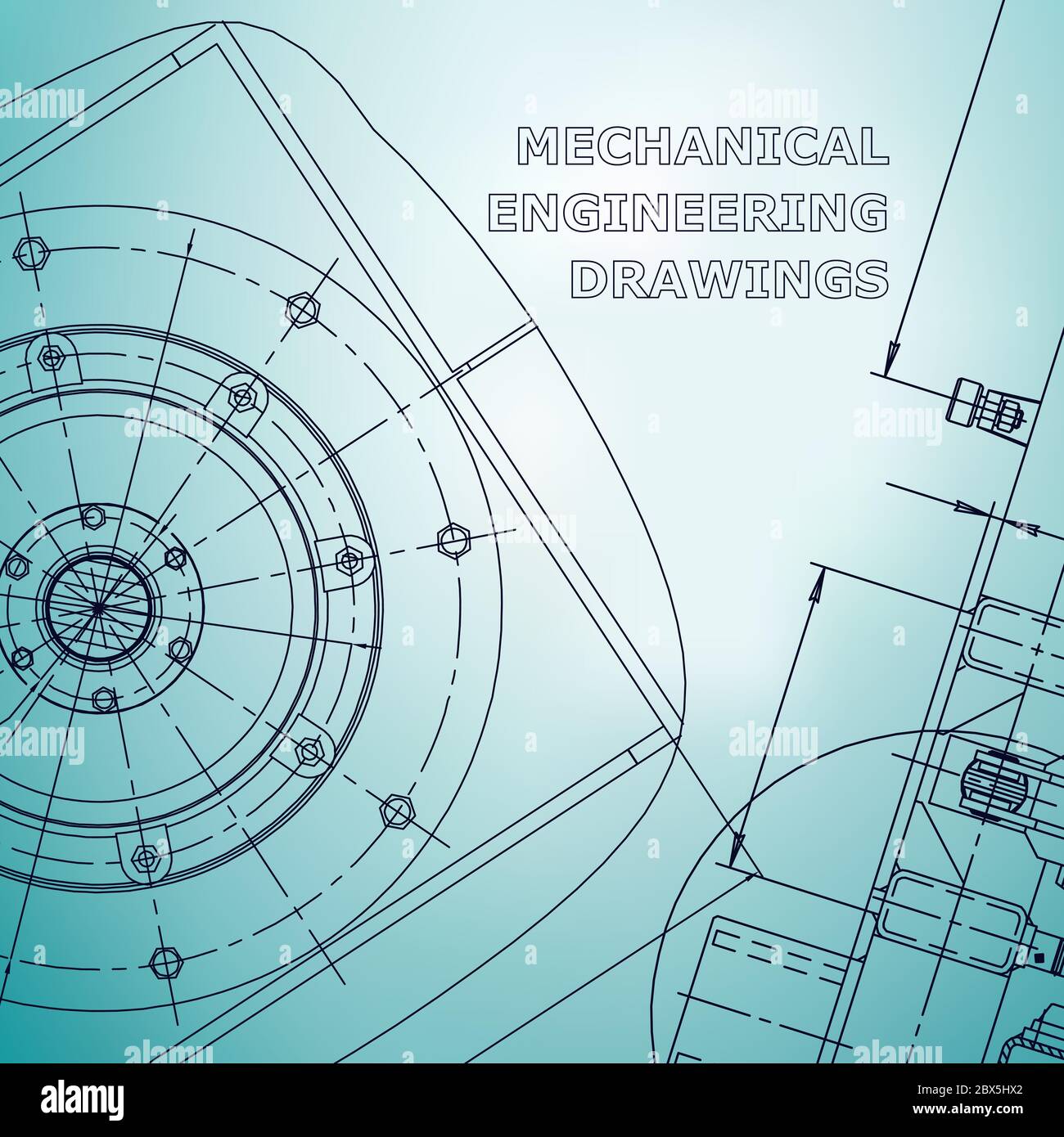 Blueprint, Sketch. Vector engineering illustration. Cover, flyer ...