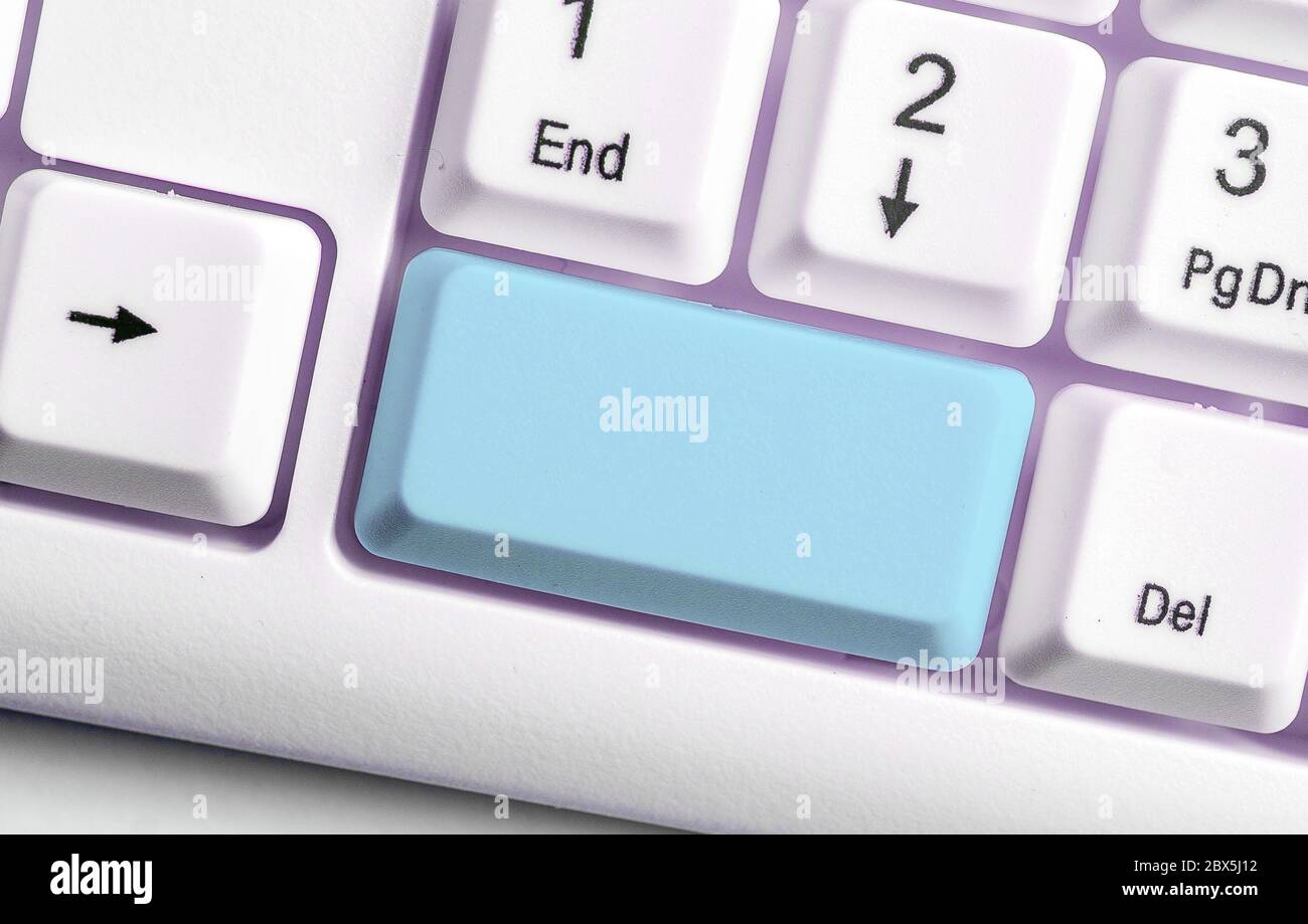 Pc Keyboard Key With Empty Note Paper Above Copy Space Stock Photo - Alamy