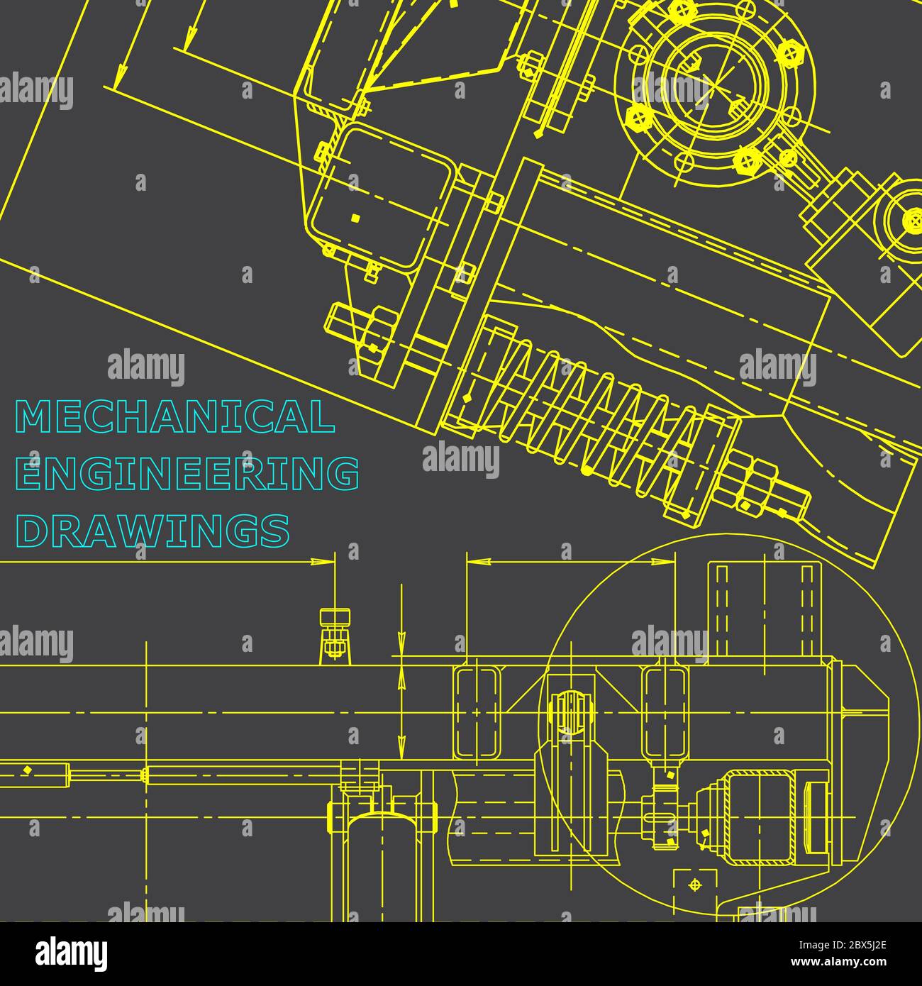 Blueprint, scheme, plan, sketch. Technical illustrations backgrounds ...