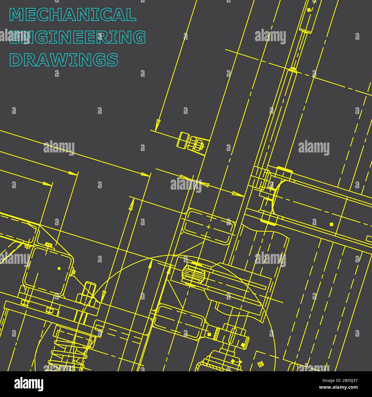 Blueprint. Corporate Identity. Vector engineering illustration. Computer aided design systems ...