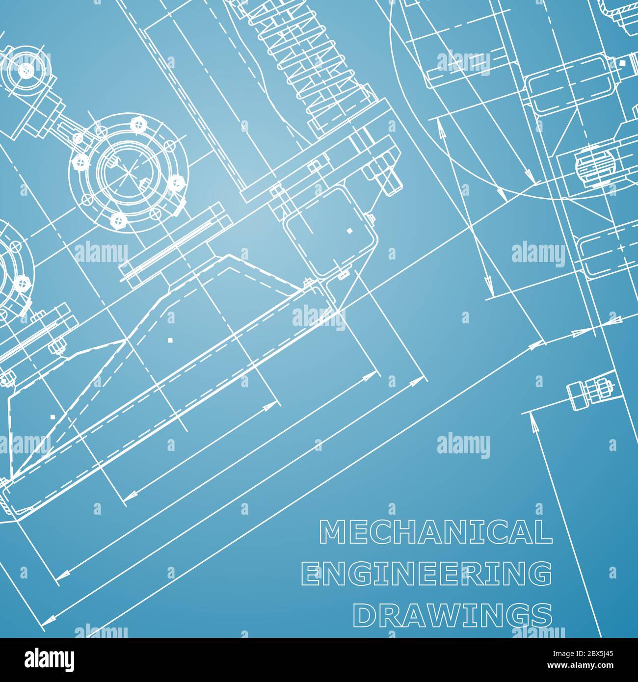 Blueprint. Vector engineering illustration. Computer aided design ...