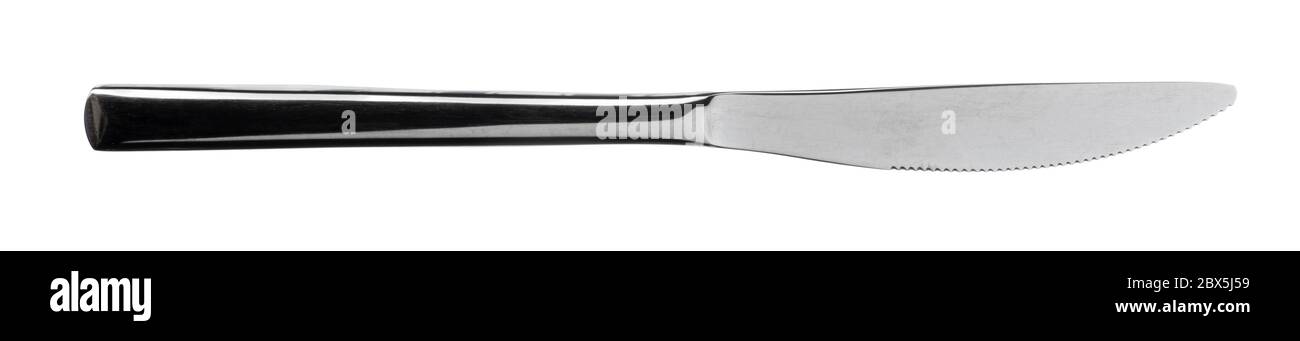 Silver knife silverware isolated on white background Stock Photo - Alamy