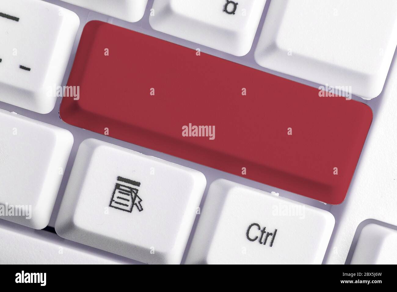 Pc Keyboard Key With Empty Note Paper Above Copy Space Stock Photo - Alamy