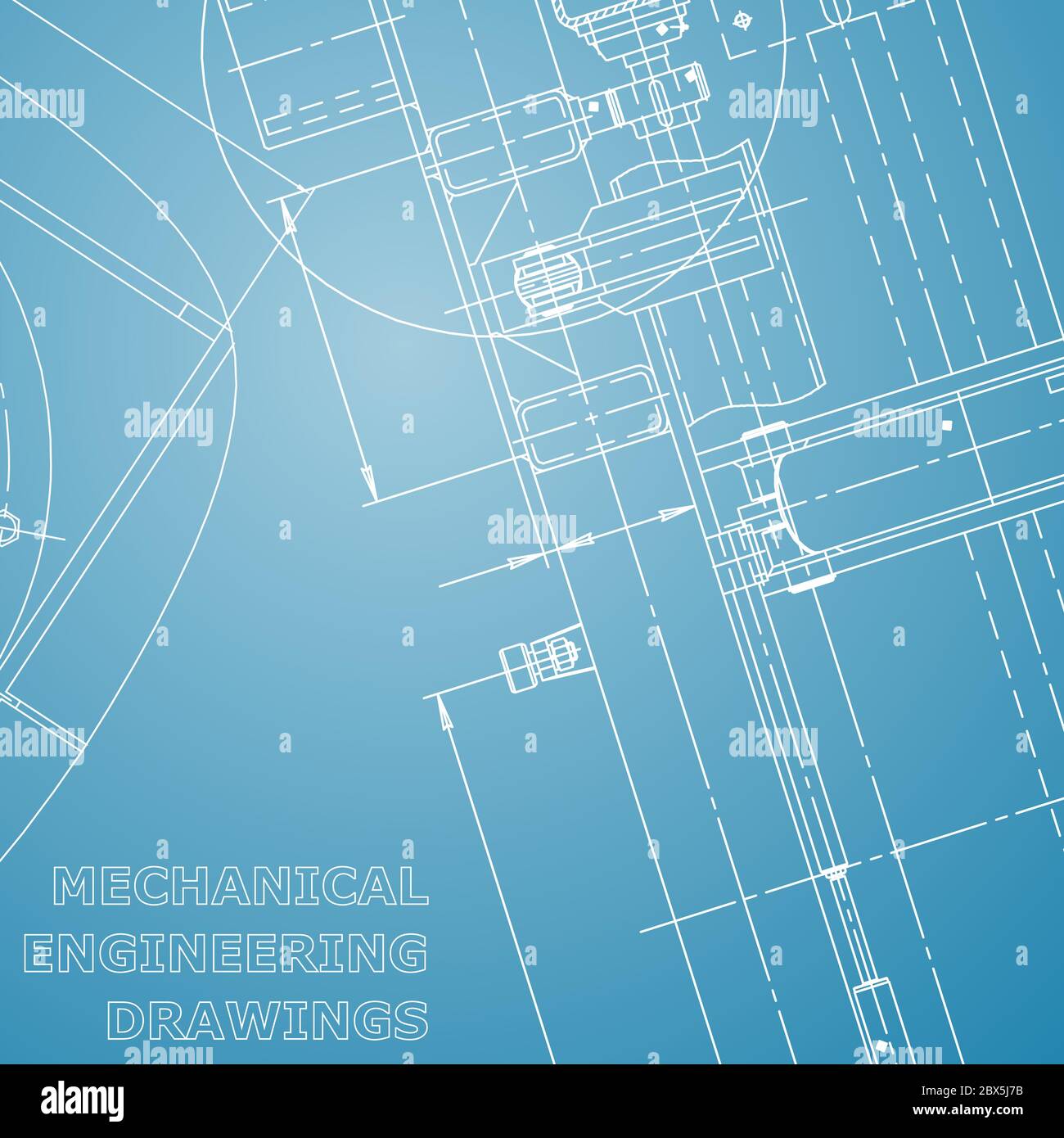 Blueprint, Sketch. Vector illustration. Cover. Mechanical. Corporate ...