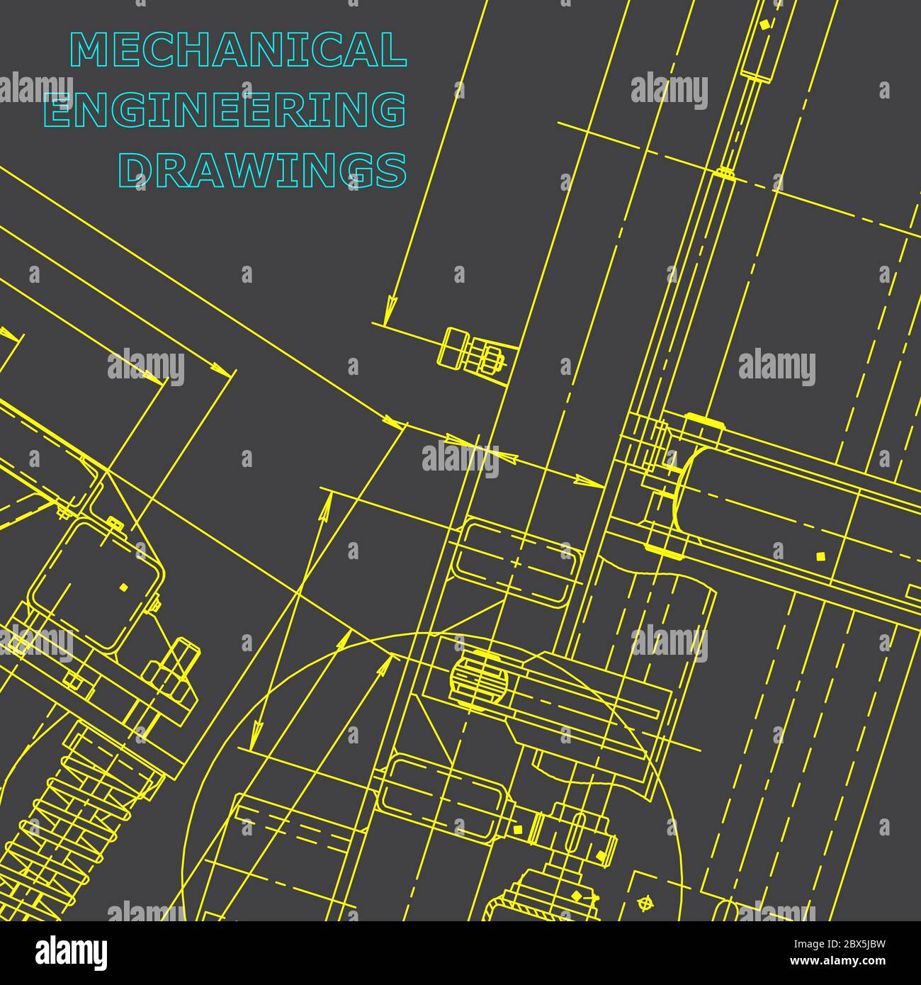 Blueprint. Vector engineering illustration. Computer aided design systems. Instrument-making ...