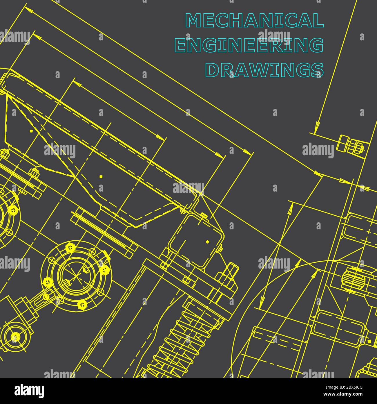Blueprint. Corporate Identity. Vector engineering illustration. Computer aided design systems ...