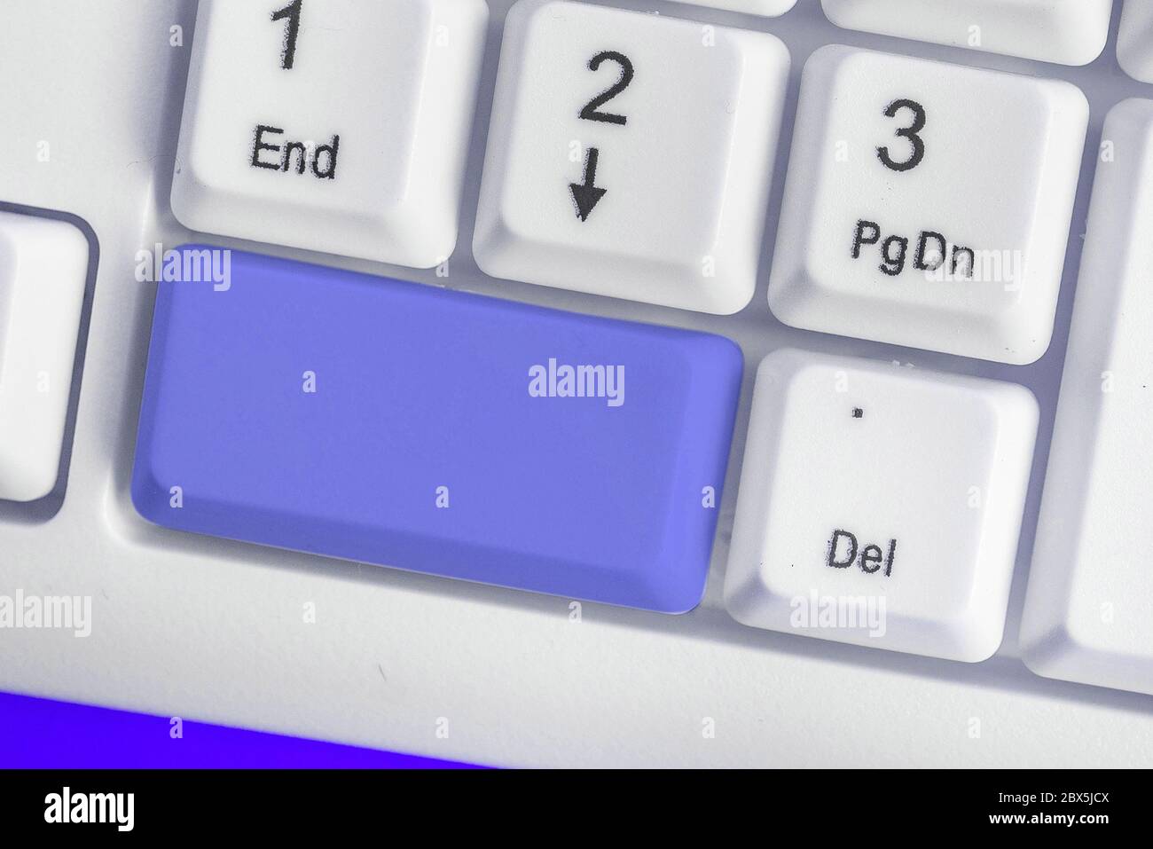 Pc Keyboard Key With Empty Note Paper Above Copy Space Stock Photo - Alamy