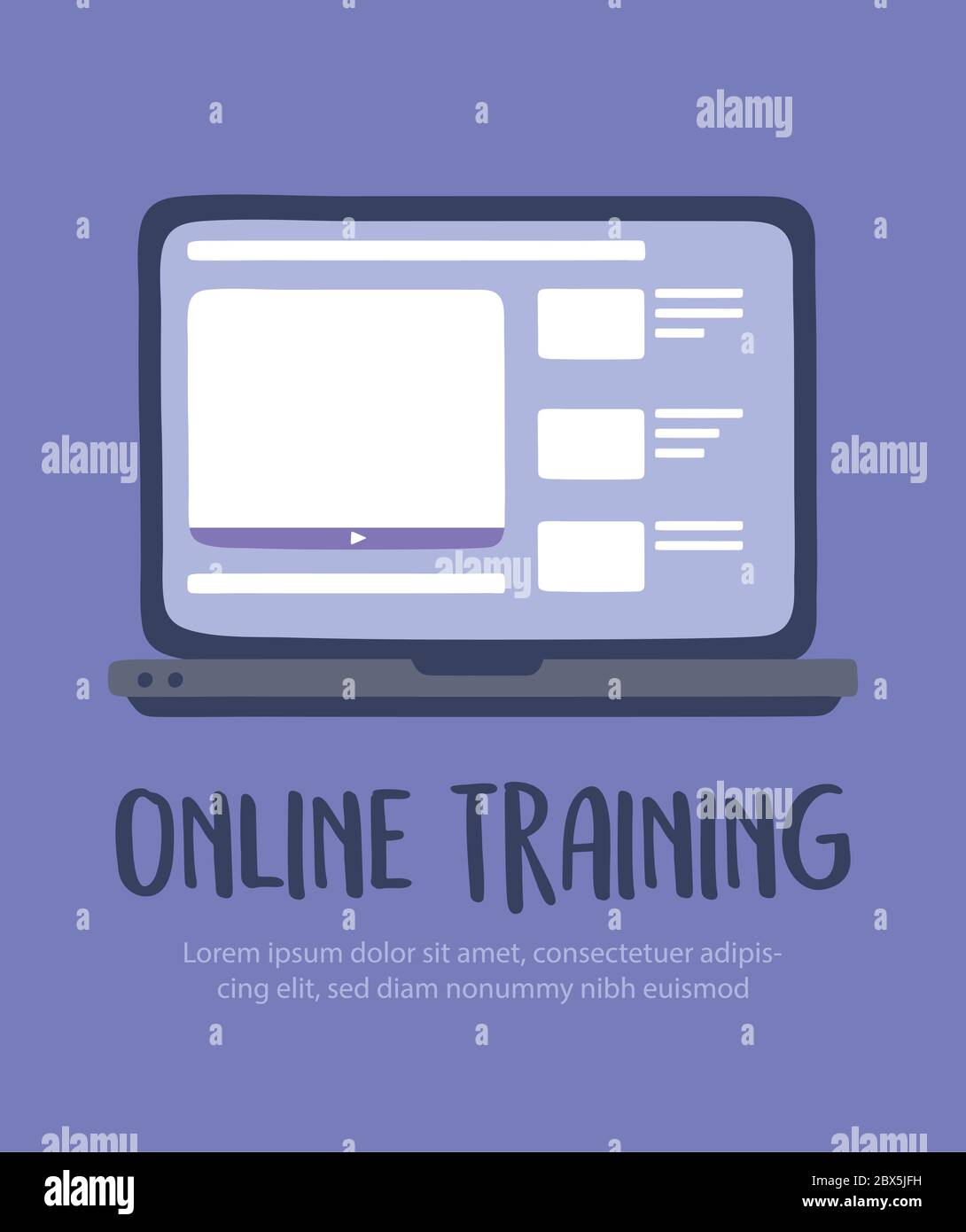 online training, laptop website app landing page, courses knowledge ...