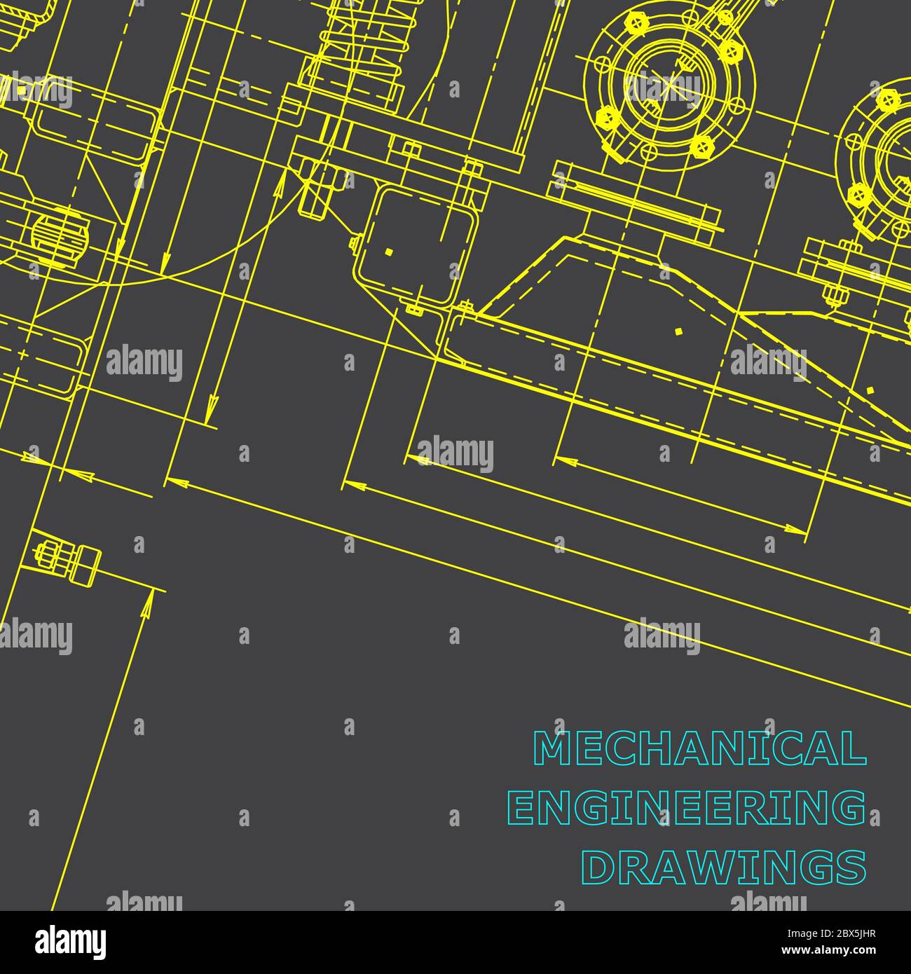 Blueprint. Vector engineering illustration. Computer aided design ...