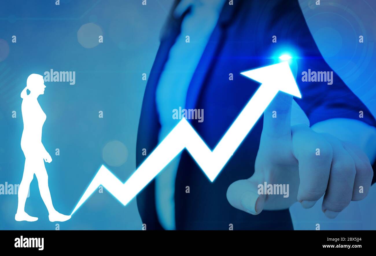 Ascending Growth Trends Movement Performance Financial Chart Status ...
