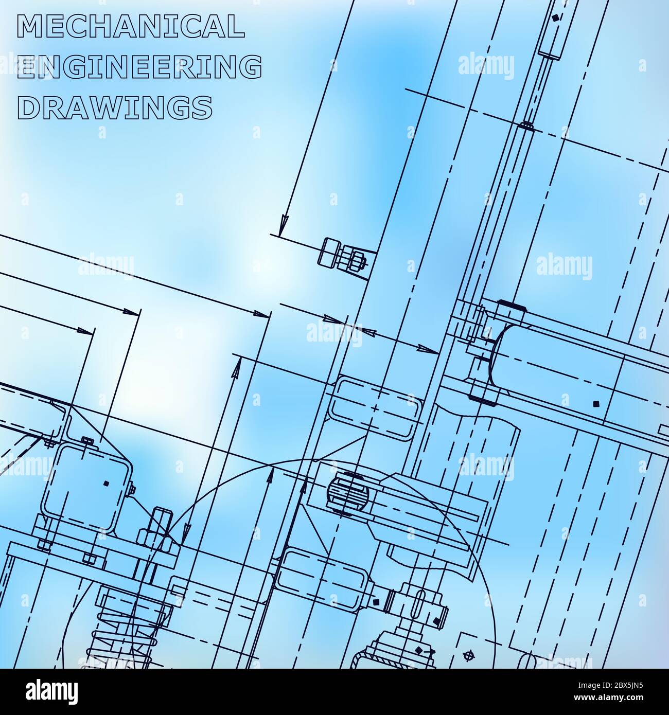 Blueprint. Corporate Identity. Vector engineering illustration. Computer aided design systems ...