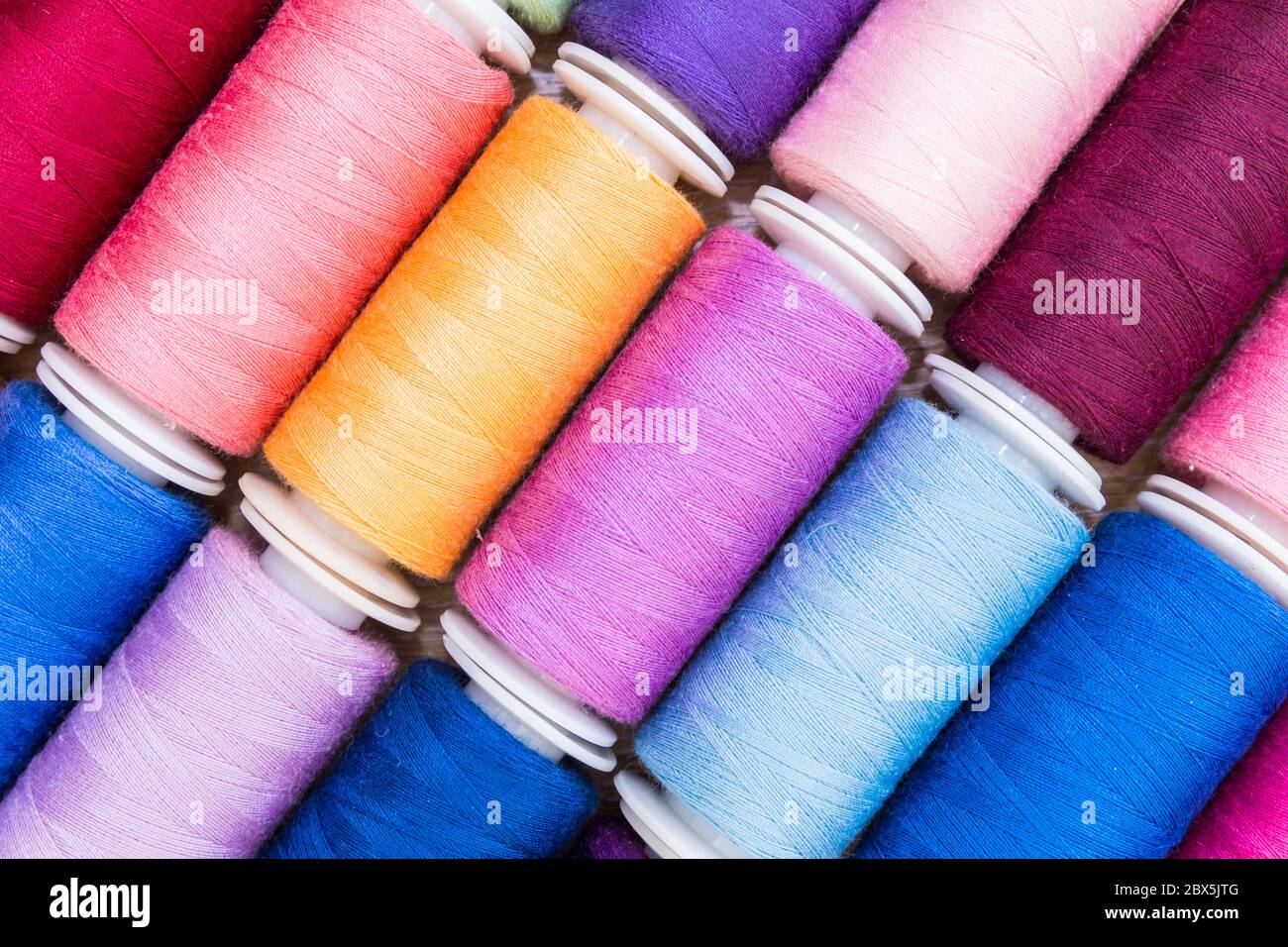Selection of Cotton Reels Stock Photo - Alamy