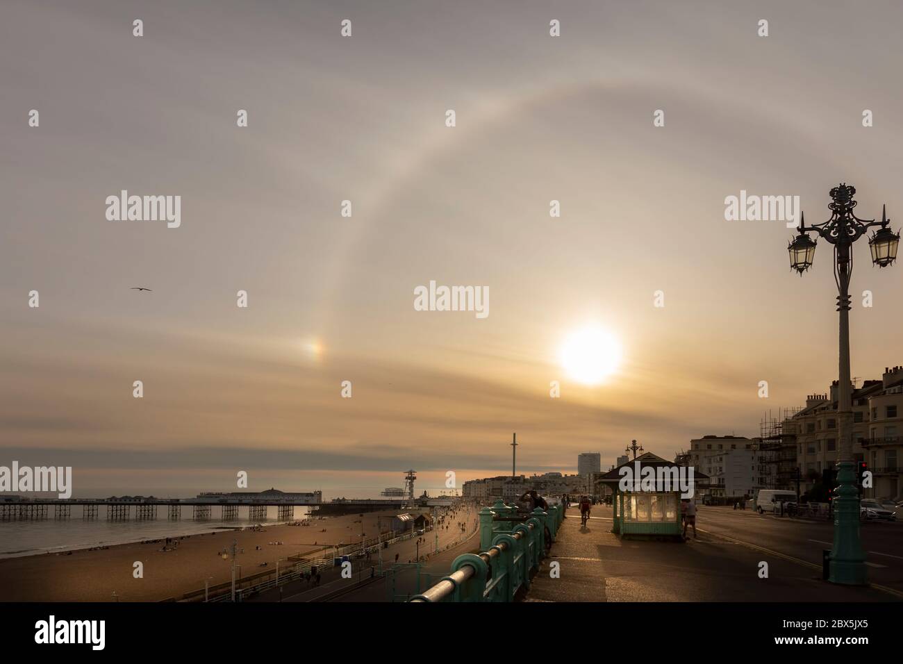 sun bow captured in Brighton at dusk Stock Photo - Alamy