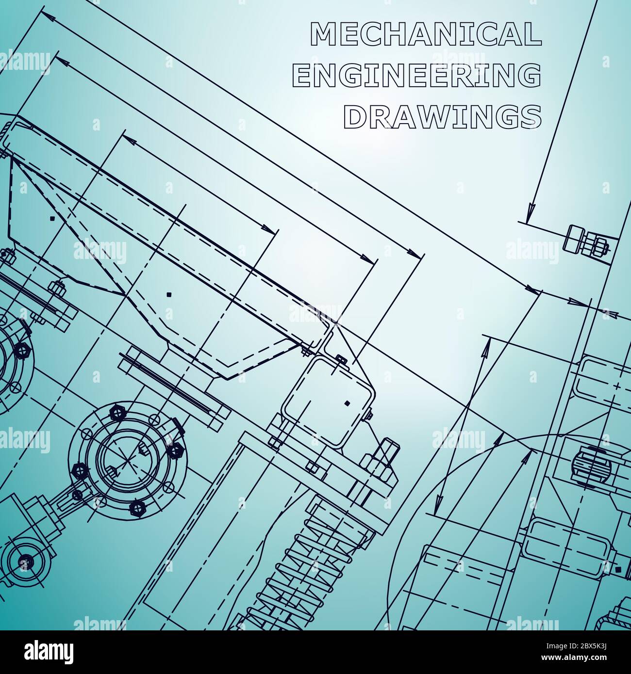 Blueprint. Corporate Identity. Vector engineering illustration. Computer aided design systems ...