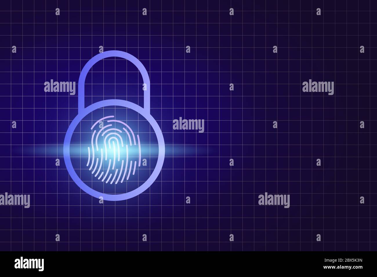 Fingerprint padlock Stock Vector Images - Alamy