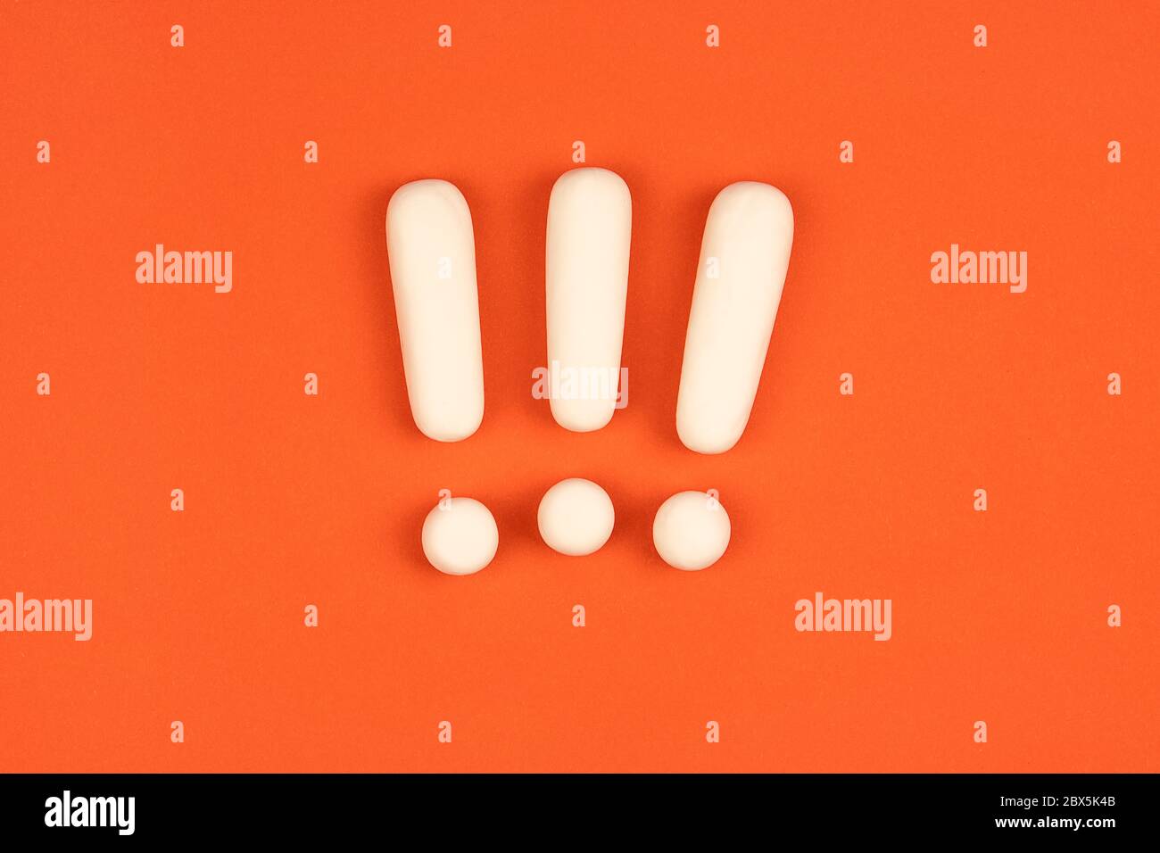 Three exclamation marks on red background. Important information ...