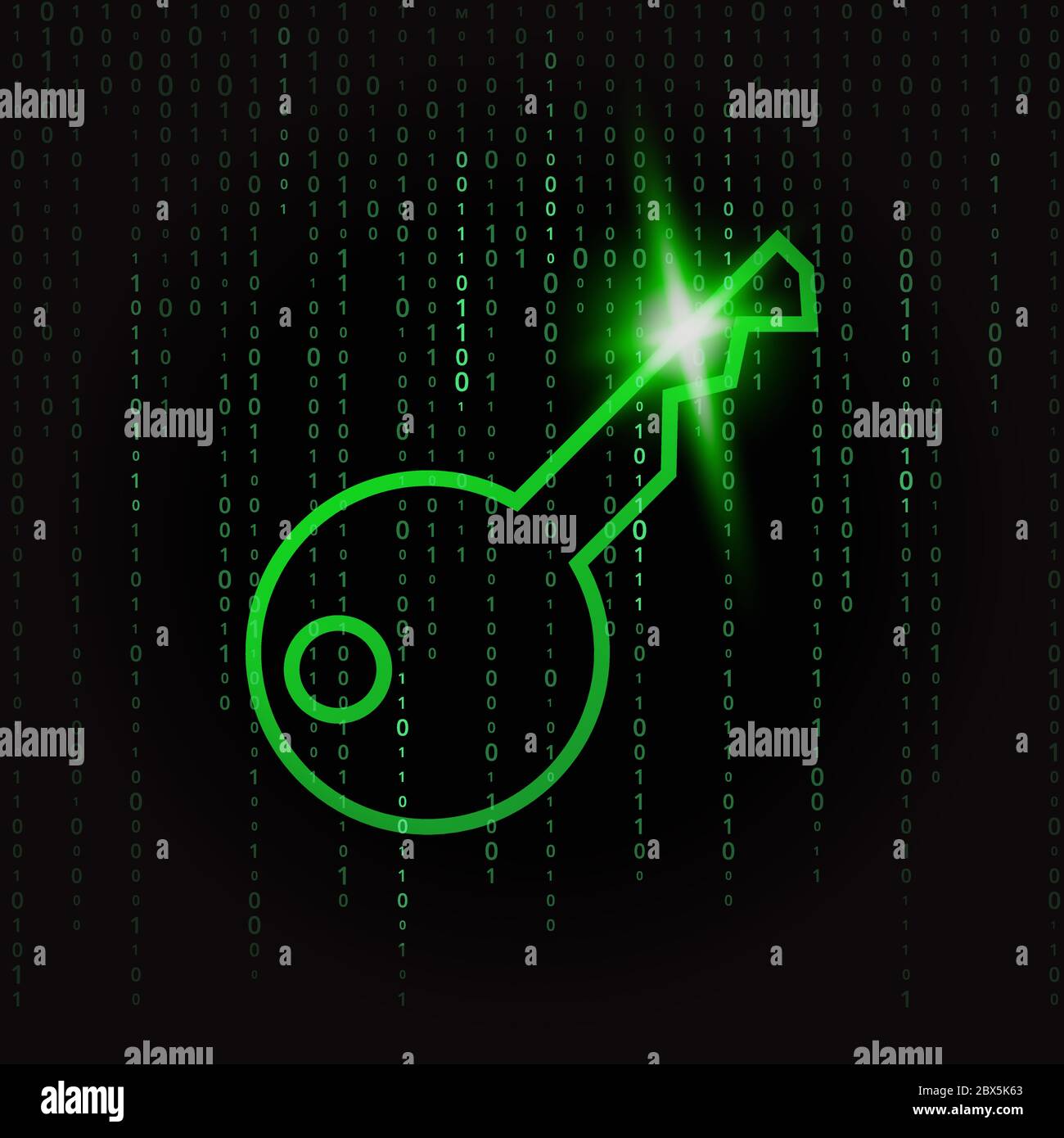 Abstract green binary code on Stock Vector Images - Alamy