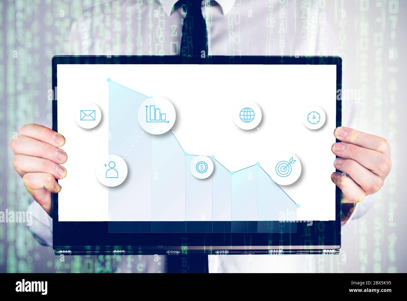 Ascending Growth Trends Movement Performance Financial Chart Status ...