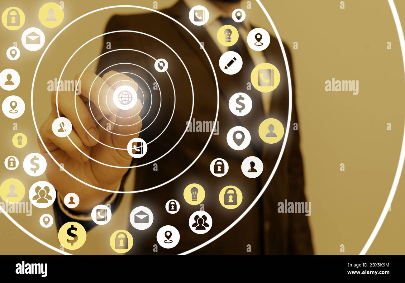 Information Digital Technology Network Connection Infographic Elements ...