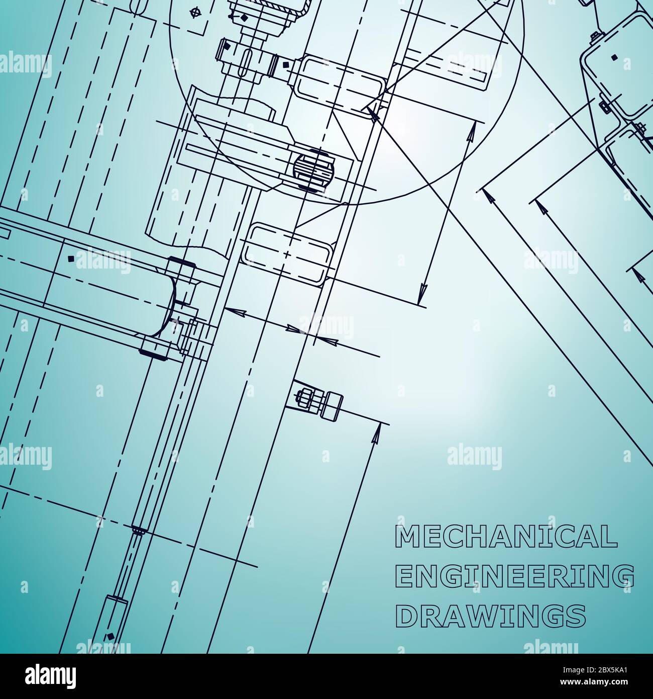 Blueprint. Vector engineering illustration. Computer aided design ...