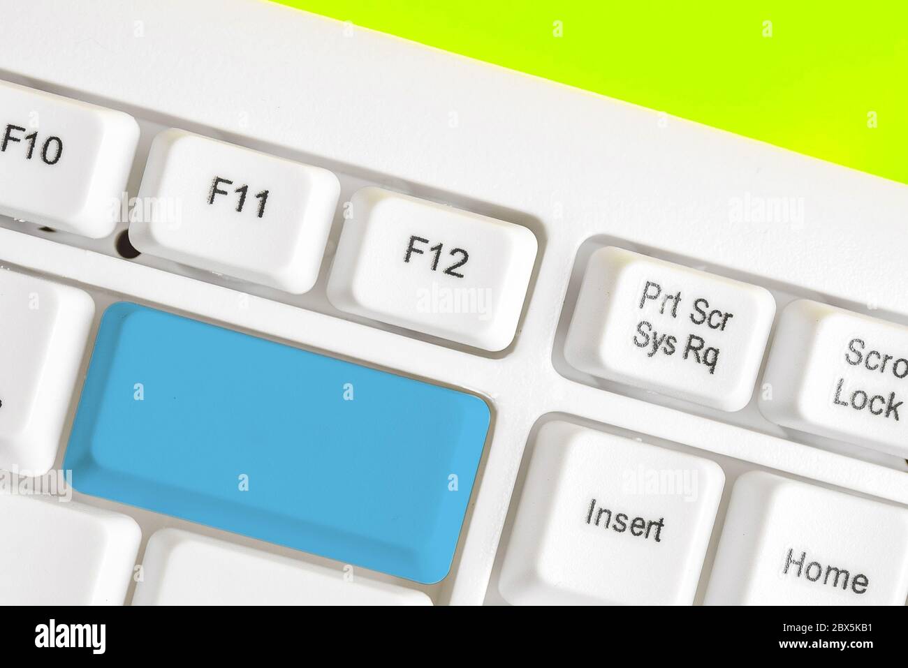 Pc Keyboard Key With Empty Note Paper Above Copy Space Stock Photo - Alamy