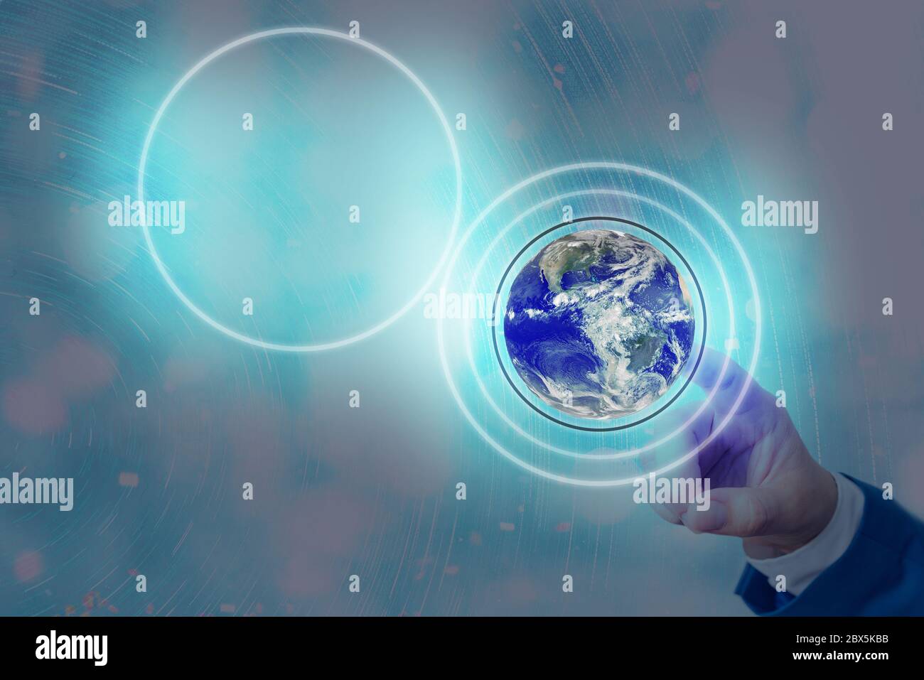 Digital Image of Distant Solar System Showing Global Technology ...