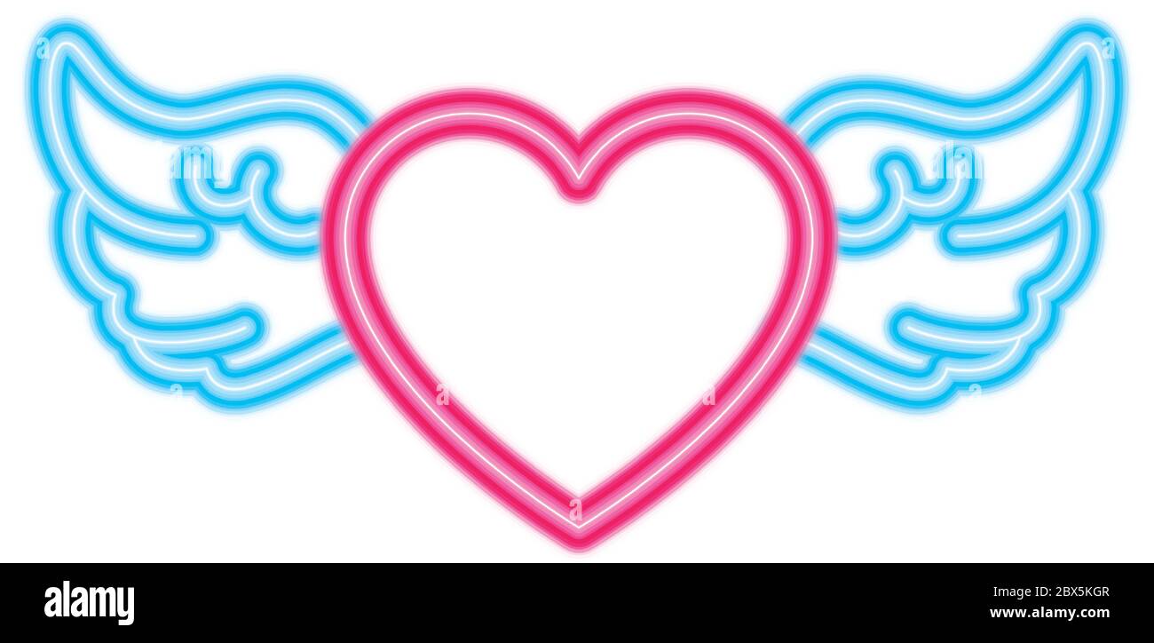 heart with wings vector design Stock Vector Image & Art - Alamy