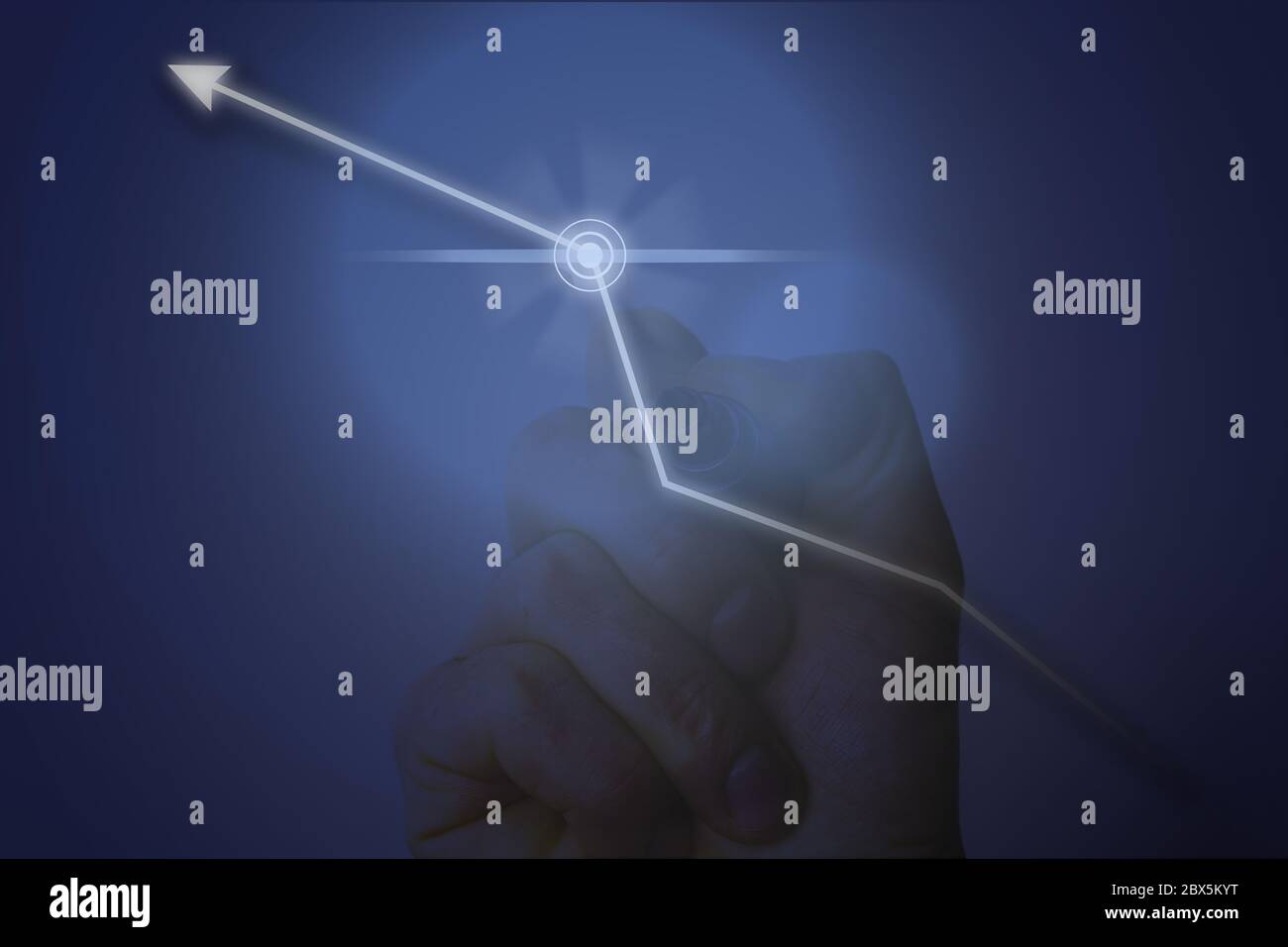 Arrow Symbol Going Upward Denoting Points Showing Significant ...