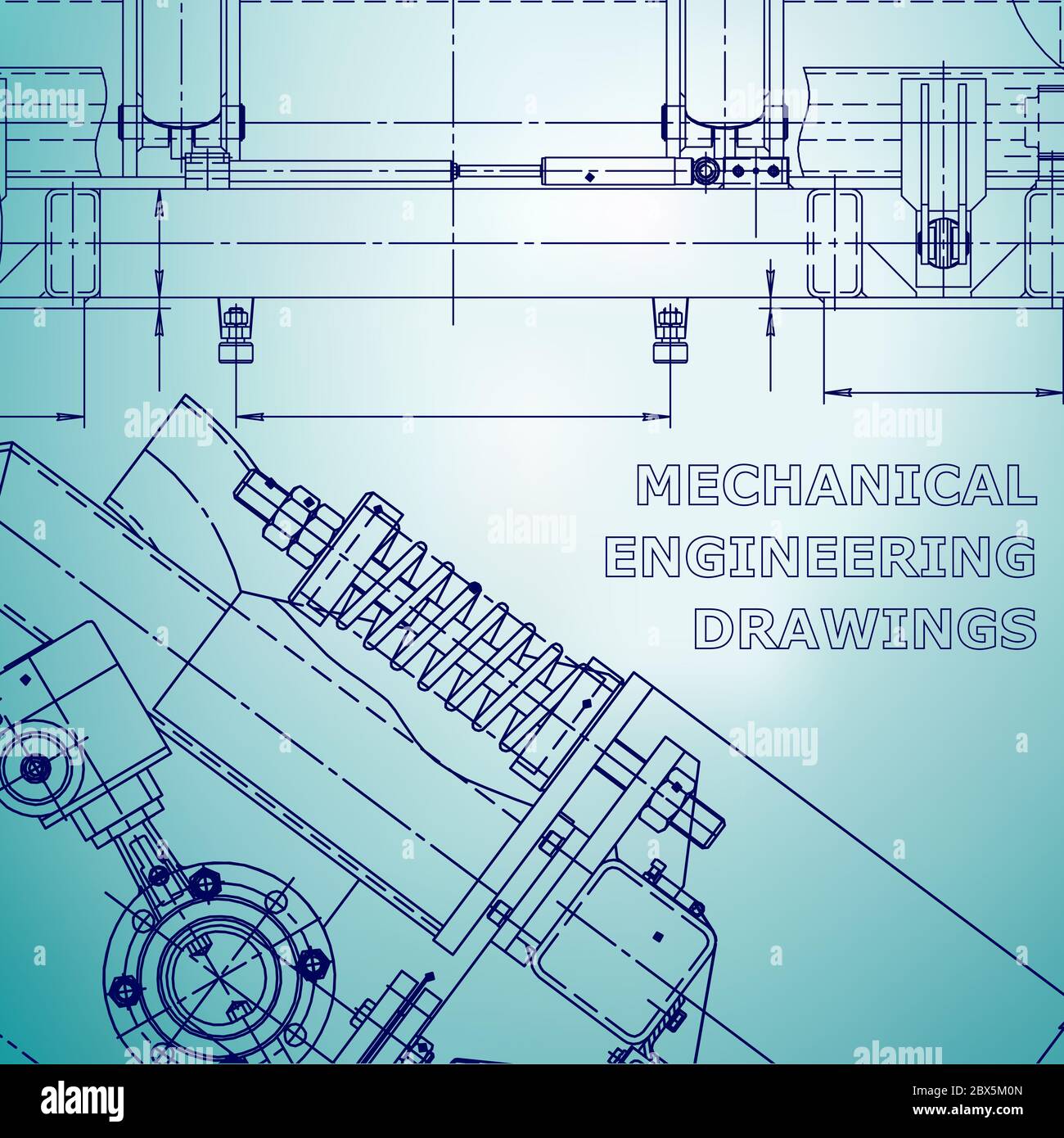 Computer aided design systems. Light blue backgrounds. Machine-building ...