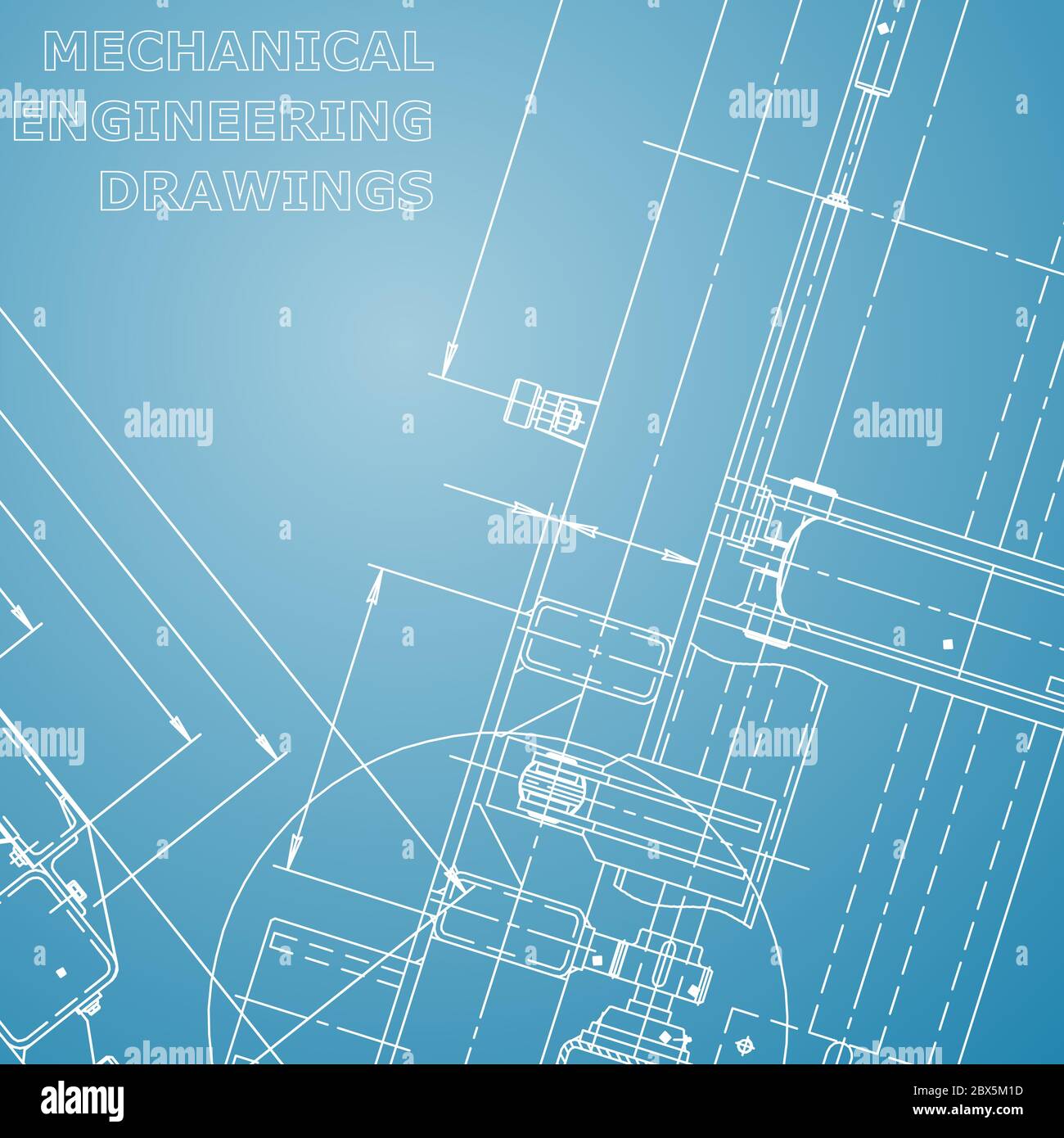 Blueprint. Vector engineering illustration. Blue and white Technical ...
